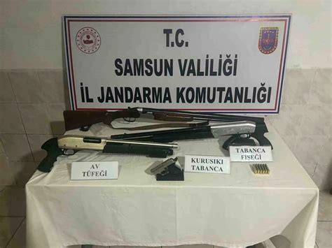 Samsun Bafra da Ruhsatsız Silah Operasyonu Son Dakika
