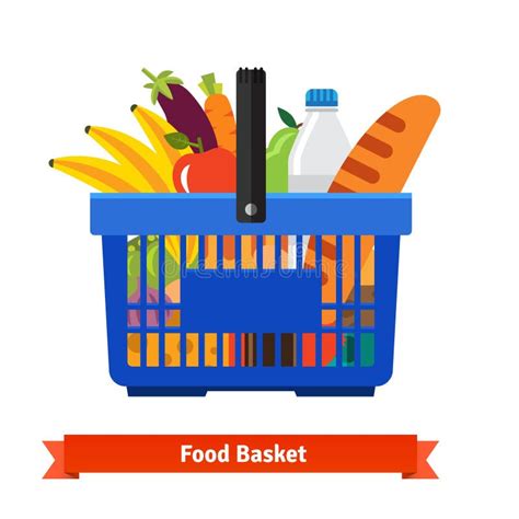 Cesto De Compras Completamente De Alimentos Frescos Orgânicos Saudáveis