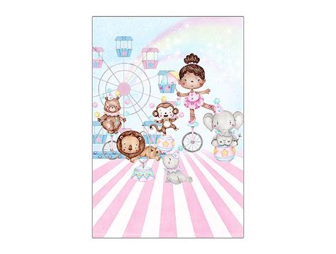 Painel De Festa Vertical X Circo Bailarina Cute Via