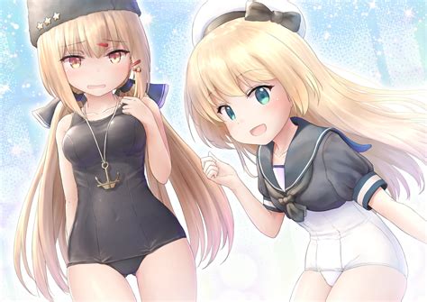 Girls Anthropomorphism Blonde Hair Flat Chest Green Eyes Hat Jervis