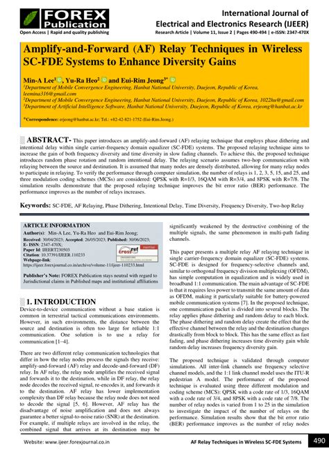 pdf amplify and forward af relay techniques in wireless sc fde systems to enhance diversity