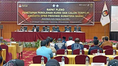 Ini Nama Nama Anggota DPRD Sumbar Terpilih Hasil Penetapan KPU