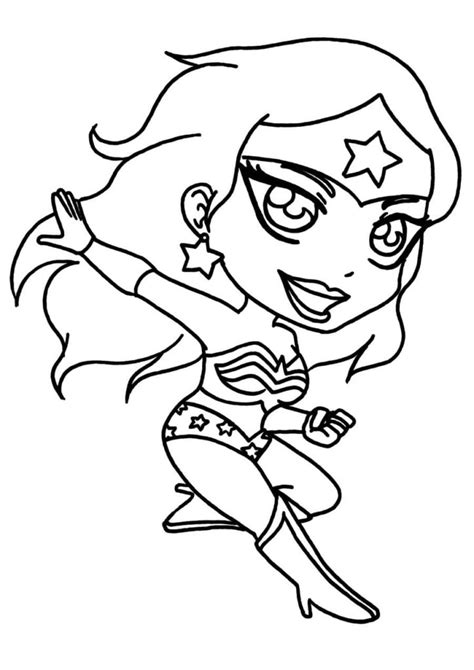 Ausmalbilder Wonder Woman Drucken Superhelden Kostenlos
