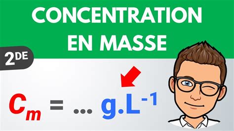 Calculer La Concentration En Masse Exercice Seconde Chimie YouTube