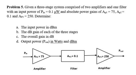 SOLVED Problem 5 Given A Three Stage System Comprised Of Two