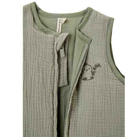 PREMAMAN Gigoteuse TOG 2 Broderie Poussin En Gaze De Coton Vert Moyen