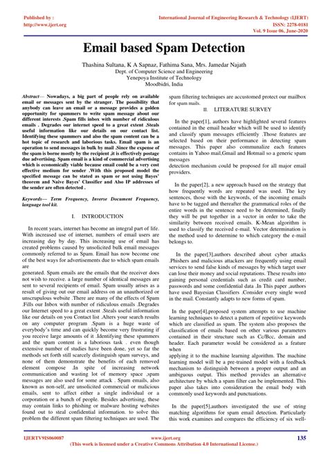 pdf email based spam detection