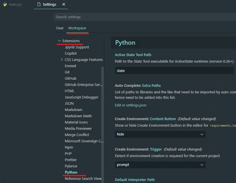 Python Vscode Setting Workspace