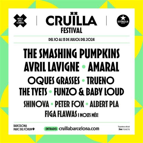 Cruïlla 2024 anuncia a Smashing Pumpkins y Avril Lavigne como cabezas