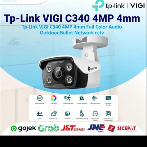Jual TP Link VIGI C340 4MP Full Color Audio Outdoor IP Camera CCTV