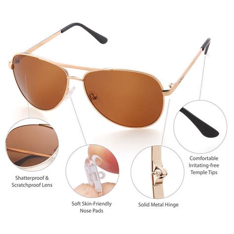 Polarisierte Pilotensonnenbrille für Männer Frauen Vintage Sport Fahren