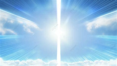 Sky White Clouds Light Beams Heaven Background Lineage Sky Light