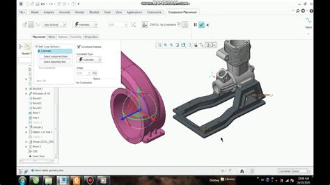 Creo Parametric Assembly With Constraints Full YouTube