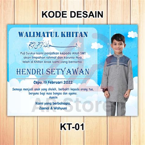 Jual Kartu Ucapan Khitan Walimatul Khitan Stiker Nasi Kotak Label