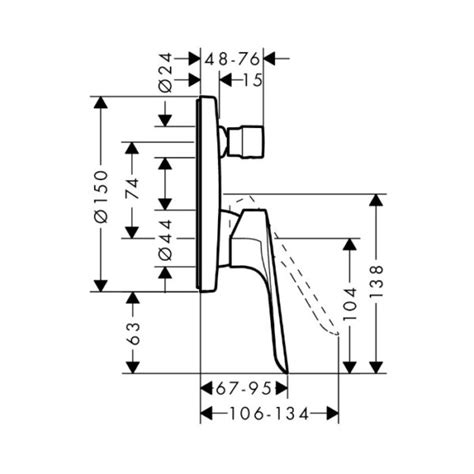 PODOMETNA ARMATURA ZA KAD LOGIS E 71404000 HANSGROHE Topdom