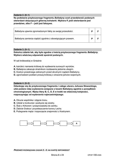 Egzamin ósmoklasisty 2023 polski Zadania arkusze CKE i odpowiedzi z