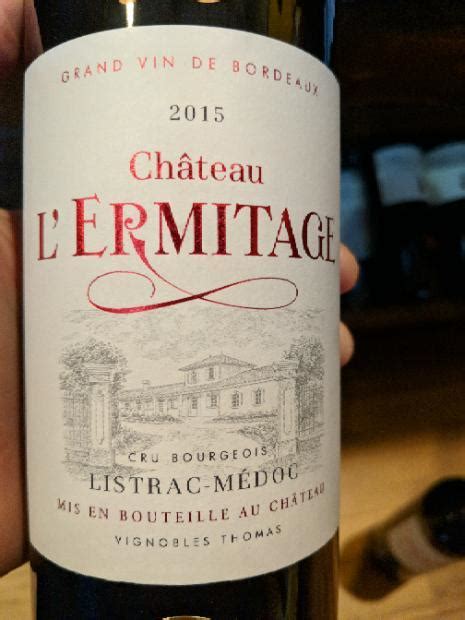 2015 Château l Ermitage Listrac Médoc France Bordeaux Médoc Listrac
