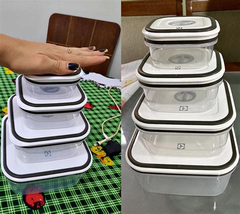 Kit Potes De Plástico Hermético 4 Unidades Electrolux Aqui Tem