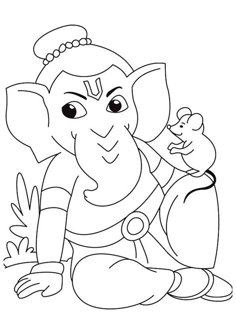 Lord Ganesha Coloring Page