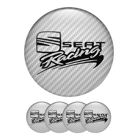 Seat Domed Stickers Wheel Center Cap Badge Fun Logo Carbon Wheel
