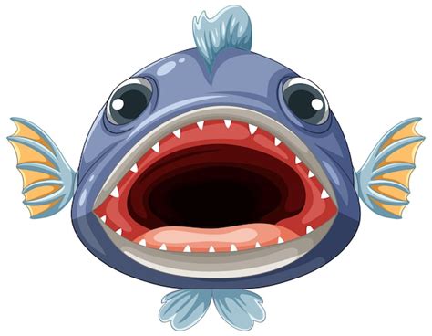 Premium Vector Isolated Cartoon Illustration Of A Big Fish