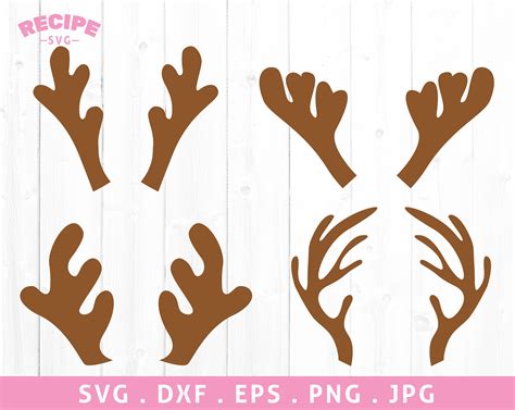 Christmas Svg Antlers Svg Deer Svg Deer Antlers Svg Merry Etsy