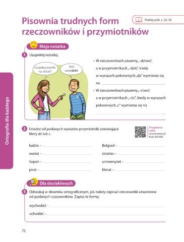 Page 1 NOWE słowa na start klasa 6 semestr 1 Pisownia trudnych