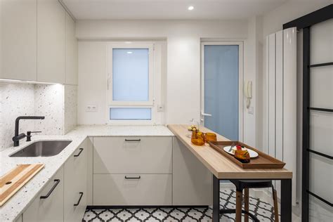 Cocinas Blancas Y Madera Santiago Interiores