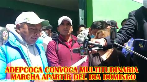 COMITÉ DE AUTODEFENSA Y COFECAY DE ADEPCOCA CONVOCAN MARCHA CONTRA EL