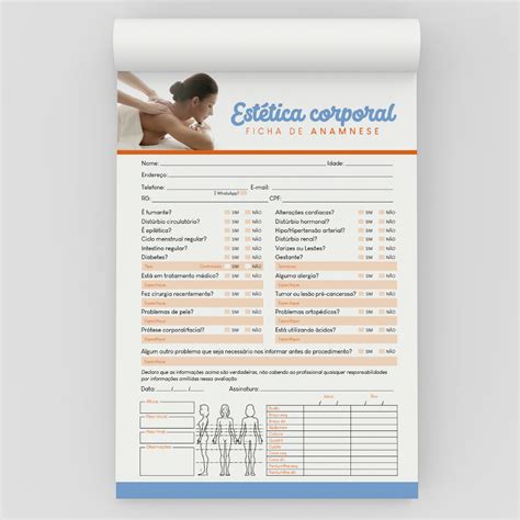 Bloco e Fichas para Estética Corporal FuturaIM
