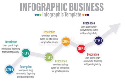 Steps Modern Timeline Diagram With Roadmap And Circles Infographic