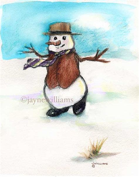 Snowman Soft Shoe Dance Print Of My Orginal By Jayneart On Etsy 14 00