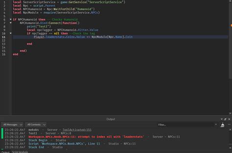 How To Give Players Coins Depends On Which Npc They Kill Scripting