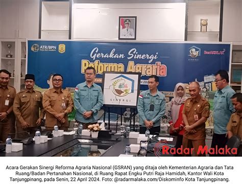 Dukungan Pemkot Tanjungpinang Untuk Gerakan Sinergi Reforma Agraria