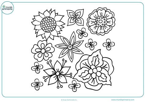 Dibujos de Flores para Colorear Bonitas y Fáciles de Pintar