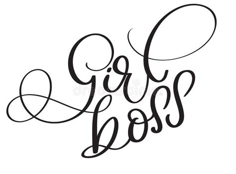 Its A Girl Text On White Background Hand Drawn Calligraphy Lettering