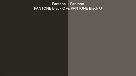 Pantone Black C Vs PANTONE Black U Side By Side Comparison