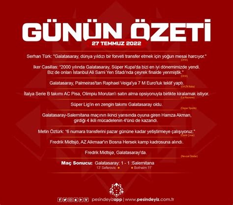 Peşindeyiz Galatasaray on Twitter Günün özeti https t co