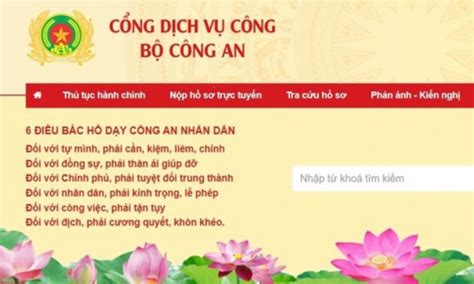 Bộ Công an ban hành Danh mục dịch vụ công trực tuyến mức độ toàn trình