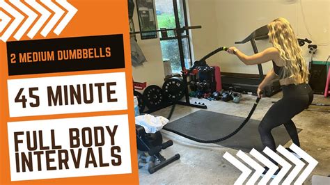 45 Minute Full Body Strength Interval Workout 2 Dumbbell Home Workout