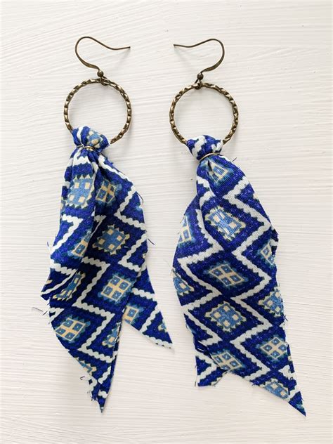 Fabric Earrings DIY How To Make Homemade Earrings