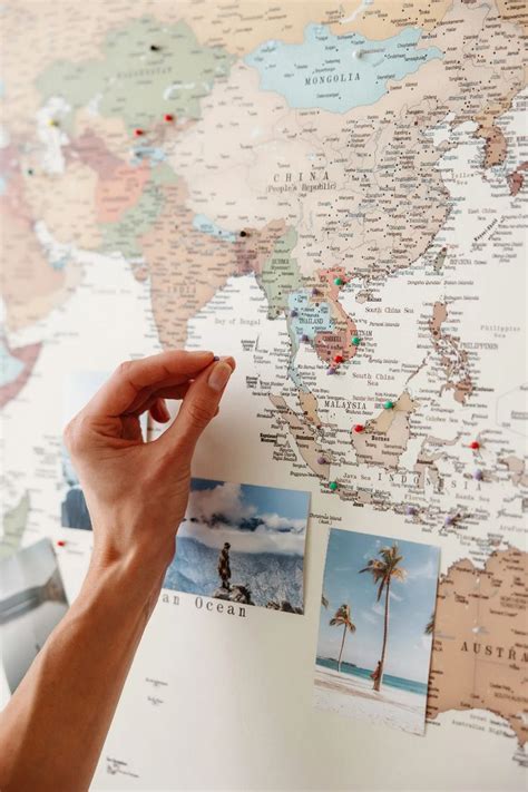 Places You Ve Been World Map Large Detailed Push Pin Travel Map