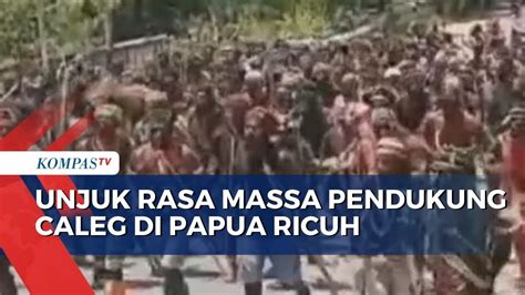 Aksi Massa Pendukung Caleg Di Yahukimo Serang Aparat Minta PSU Dan