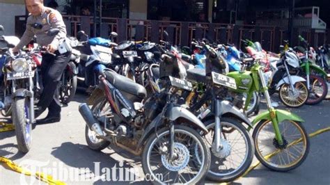 Puluhan Motor Balap Liar Di Polresta Malang Kota Belum Diambil