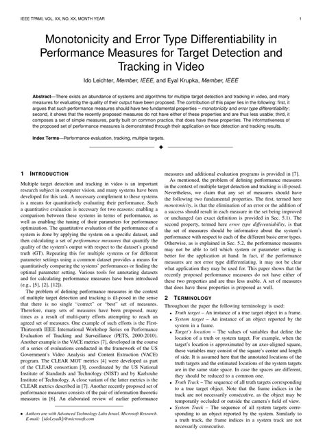pdf monotonicity and error type differentiability in performance measures for target detection