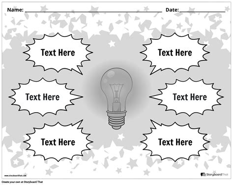 Brainstorm Landscape BW 1 Storyboard By Templates