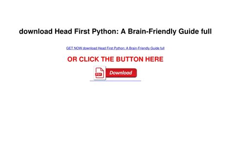 ppt download head first python a brain friendly guide full powerpoint presentation id 12065711