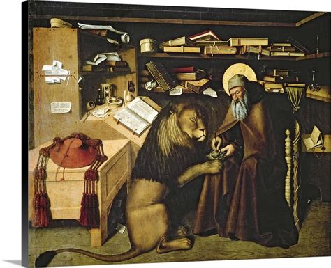 St Jerome Removing A Thorn From The Lion S Paw C 1445 Wall Art