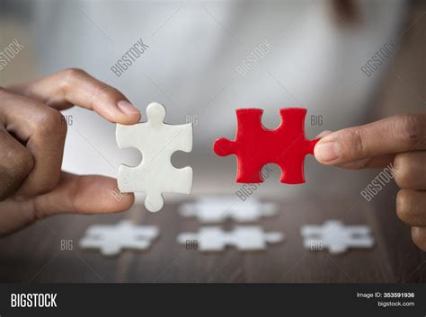 Jigsaw Connection Image Photo Free Trial Bigstock