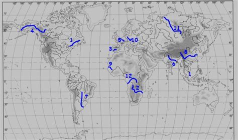 PLANISFERIO FISICO RÍOS